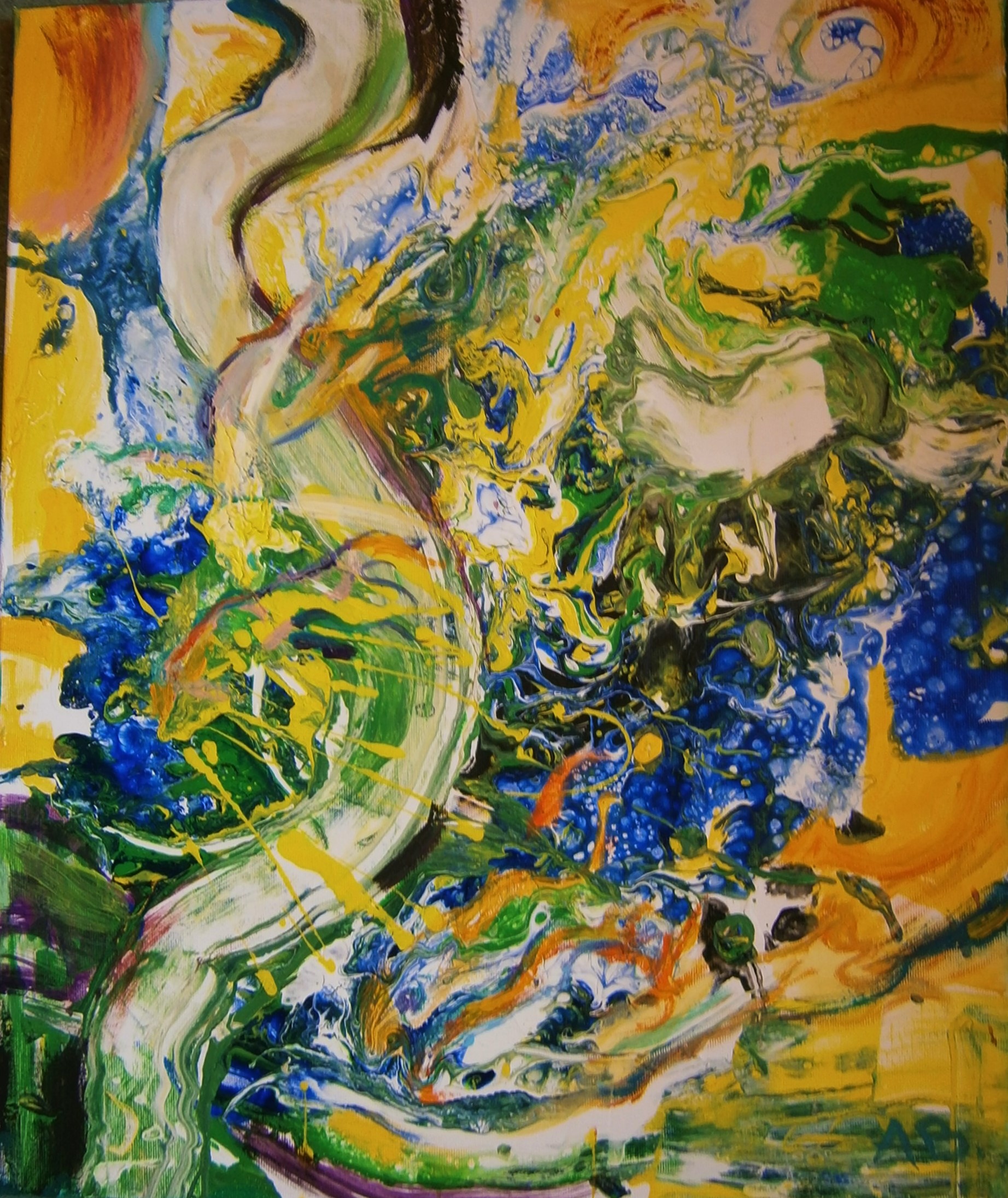 DELTA RZEKI, 50x60cm akryl na płótnie – Anna Borcz